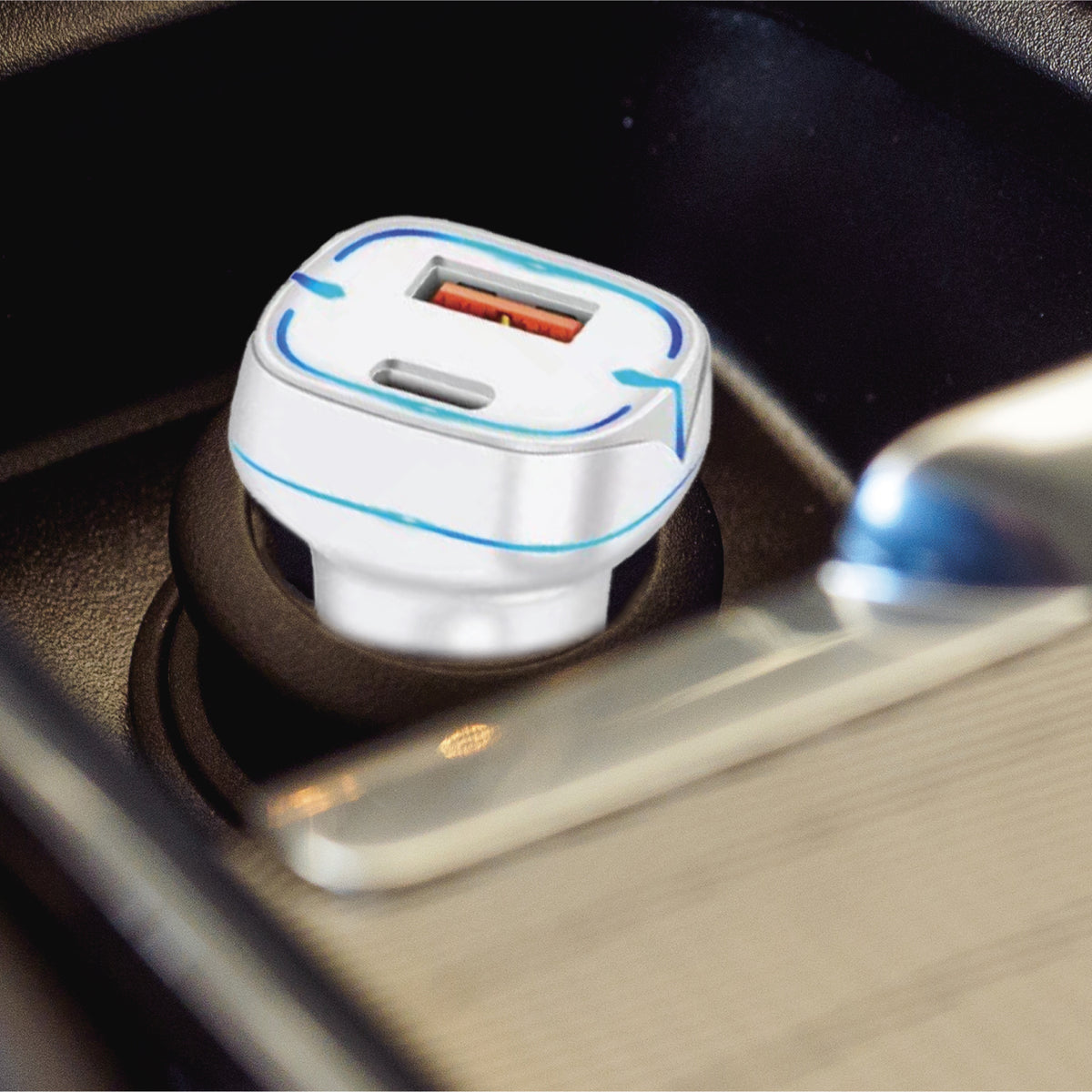 Ciao Tech 12V Car Charger USB-A & USB-C Output- White – Lifeware Group